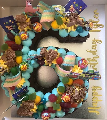 Spongebob Number Cake | Cupcake Baby